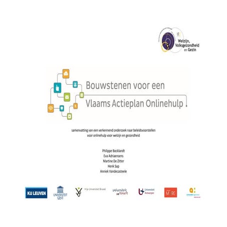 Bouwstenen Vlaams actieplan onlinehulp brochure | PPT