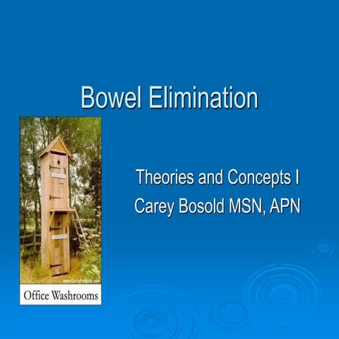 Bowel_Elimination.ppt for bsc and gnm nursing students | PPT