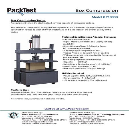 Box compression tester p1000 d | PDF