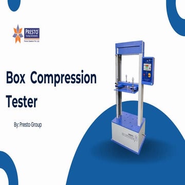 Box Compression Tester: Standards, Specifications & Packaging Strength ...