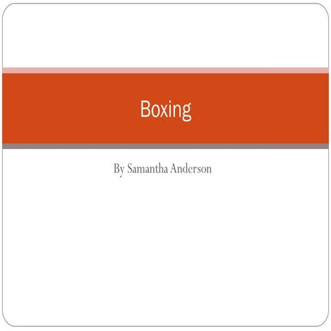 Boxing | PPT