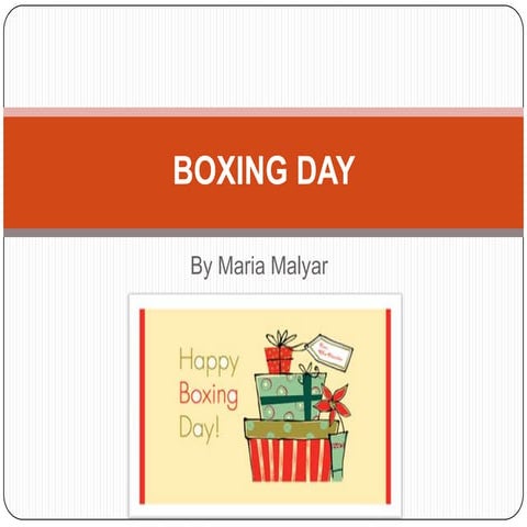 Boxing day | PPTX