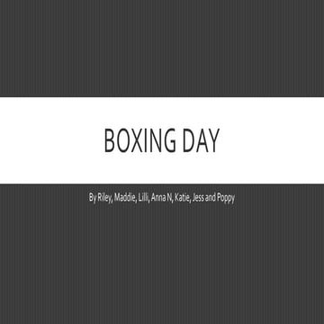 Boxing day | PPT