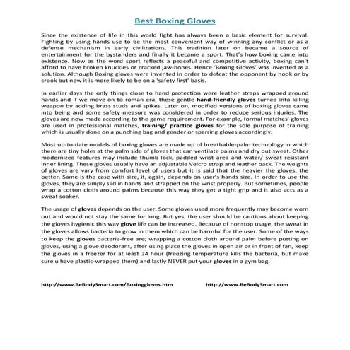 Boxing gloves | PDF