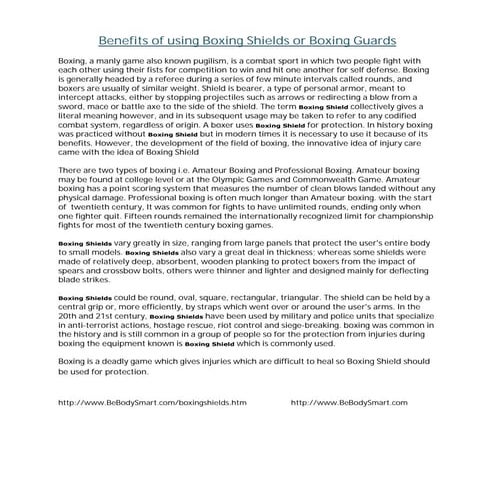 Boxing shields | PDF