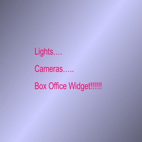 Box Office Widget Powerpoint | PPT | Home Entertainment Systems ...