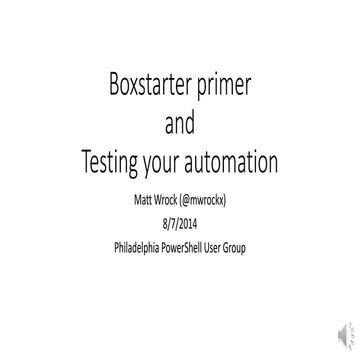 Boxstarter primer
