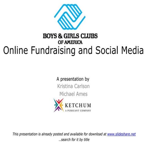Online Fundraising And Social Media | PPTX