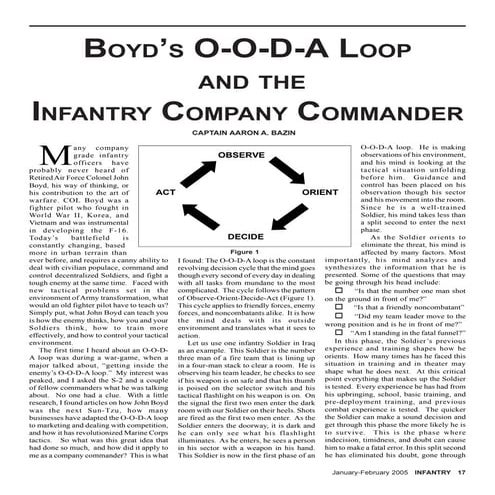 Boyds OODA Loop and the Infantry Company | PDF