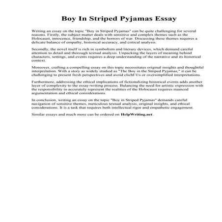 Boy In The Striped Pyjamas Essay.pdf