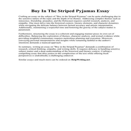 Boy In The Striped Pyjamas Essay.pdf
