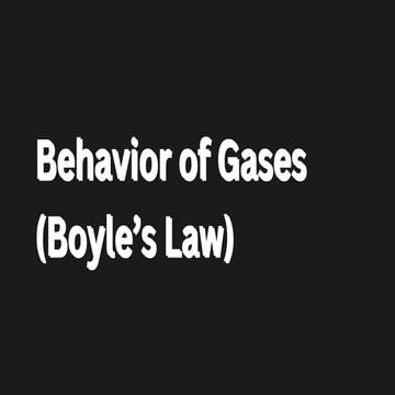 Boyles law ppt lesson | PPTX