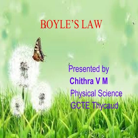 Boyle’s law | PPT
