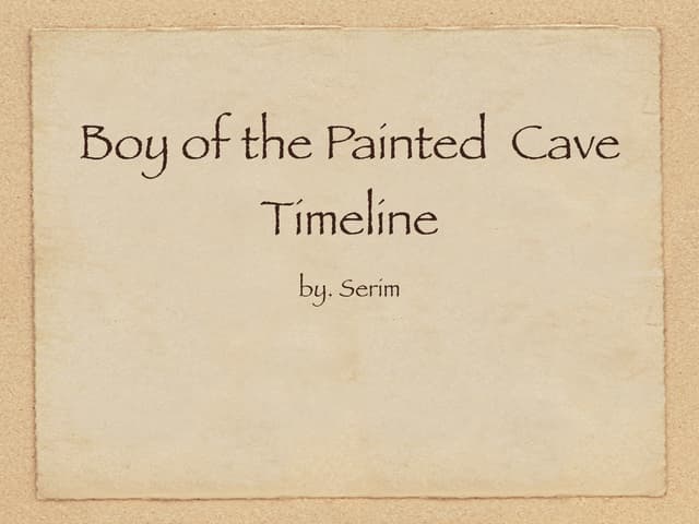 David Boy of the painted cave timeline | KEY