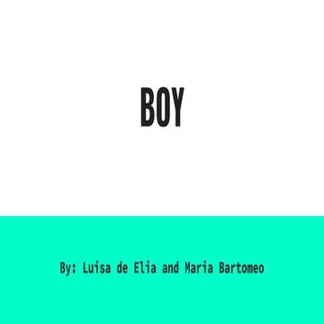 Boy presentation chapter 1 | PPTX