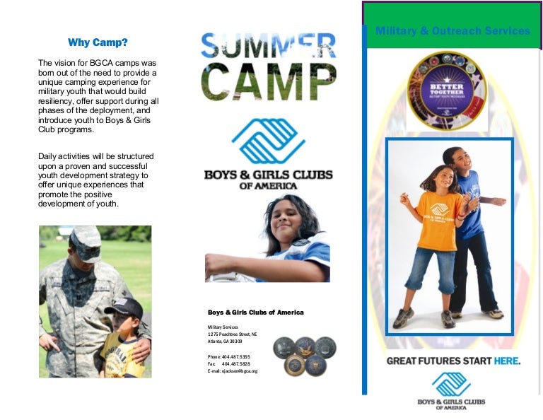 Boys and Girls Club camp brochure 2014