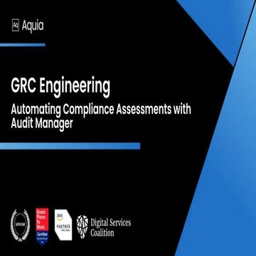 Lloyd Evans: GRC Engineering Automating Compliance | PPTX
