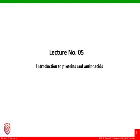 BP203T_05 Amino acid Introduction notess | PDF