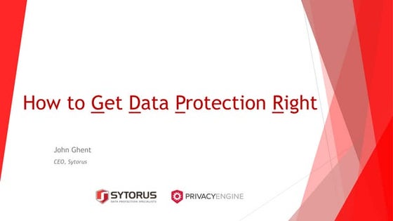 GDPR Introduction and overview | PPT