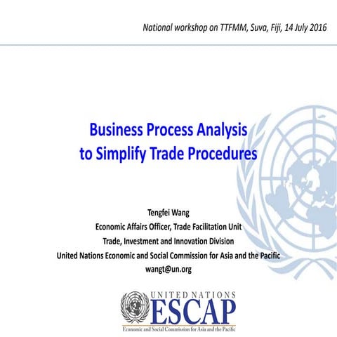 Business Process Analysis to Simplify Trade Procedures | PPTX