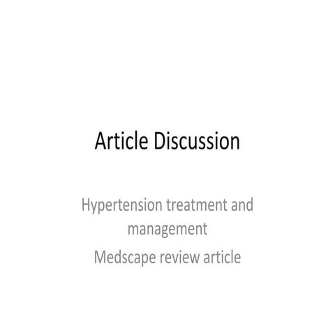 Blood Pressure Discussion | PPTX
