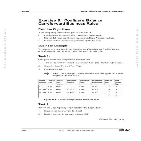 Bpc440 configure balance carry forward business riules exercises and ...
