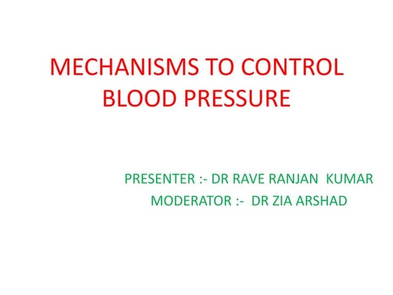 Regulation of arterial blood pressure (The Guyton and Hall Physiology ...