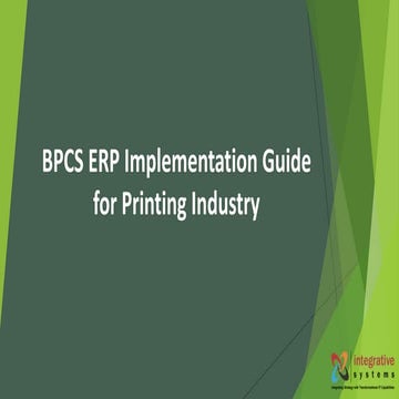 BPCS ERP Implementation Guide for Printing Industry.pptx