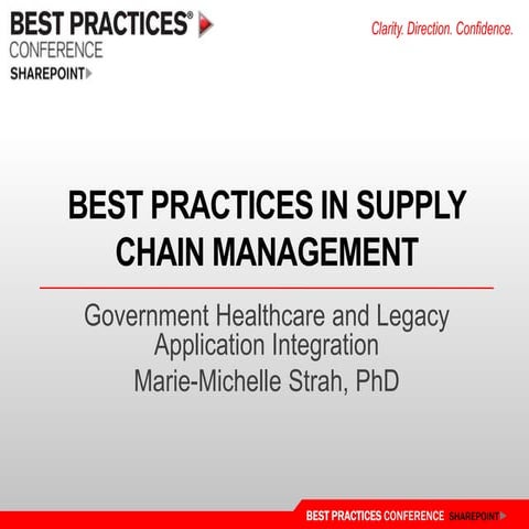 Best Practices in Supply Chain Management: SharePoint | PPT