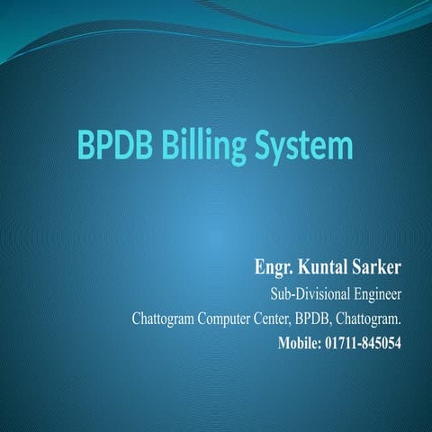 BPDB Billing System.pptx................. | PPTX