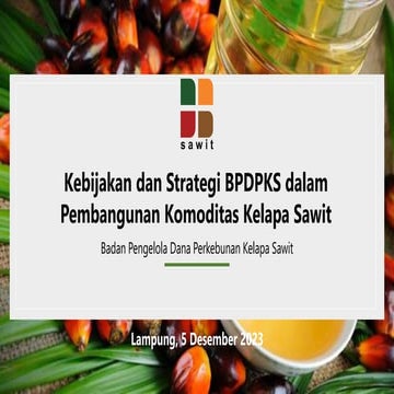 kebijakan dan Strategi BPDPKS dalam pengembangan Sawit - 5 Des 2023.pdf