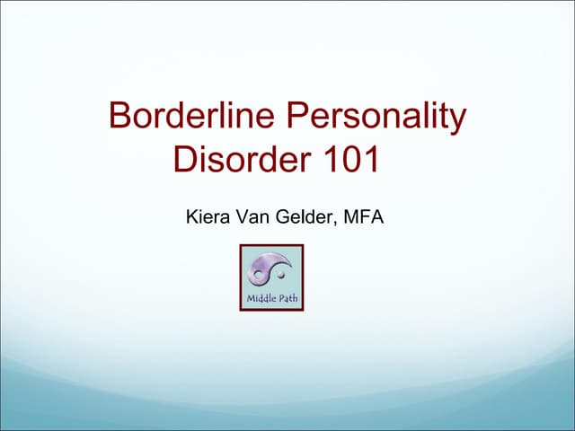BODERLINE PERSONALITY DISORDER | PPTX