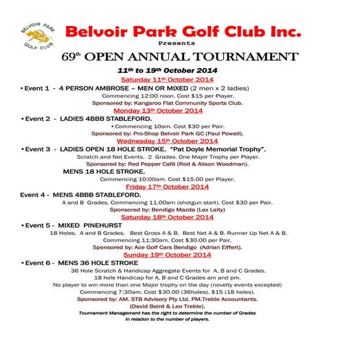 Bpgc 2014 junior open draw | PDF