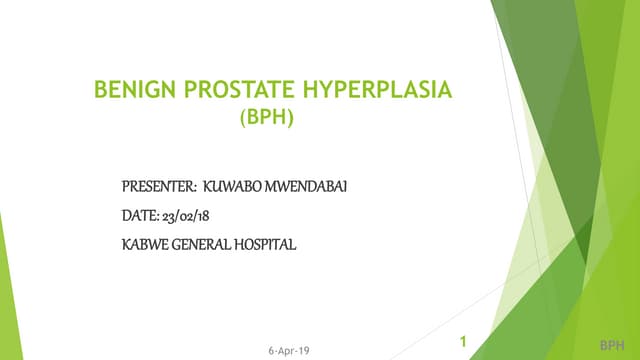 Lesson Plan on Beningn Prostatic Hyperplasia | PPTX