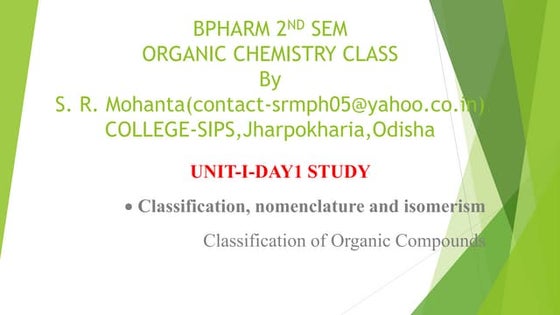 Classification of organic compounds | PDF