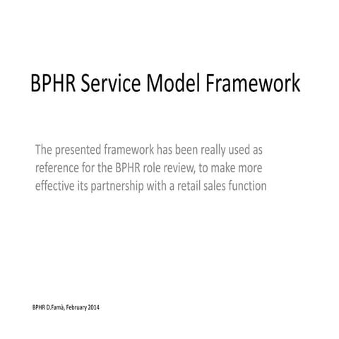 BPHR: Service Model Design | PPTX