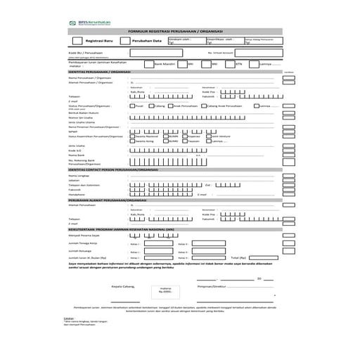 Bpjs kesehatan-formulir-registrasi-perusahaan | PDF