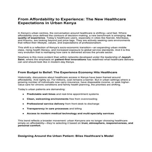 From Affordability to Experience_ The New Healthcare Expectations in ...