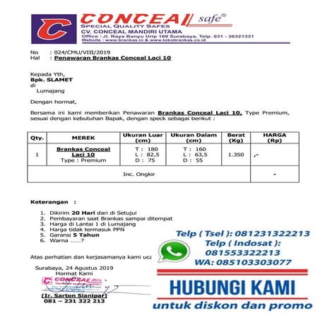 brankas lumajang Bpk. slamet nur hadi | PDF