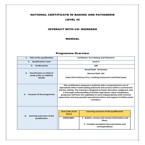 Tr bread and pastry production nc ii | PDF