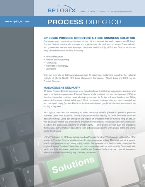 Wonderware Skelta BPM Software Brochure | PDF
