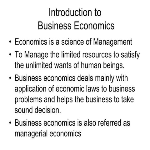 Business Economics | PPT