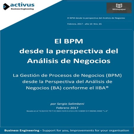 BPM y BA - IIBA | PDF