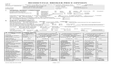Residential Broker Price Opinion Forms
