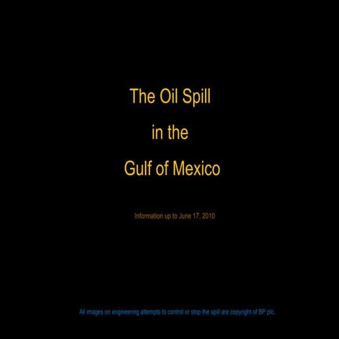 Deepwater Horizon Oil Spill | PPT