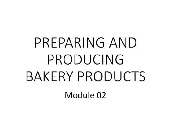 BAKERY - Raw Materials | PPT