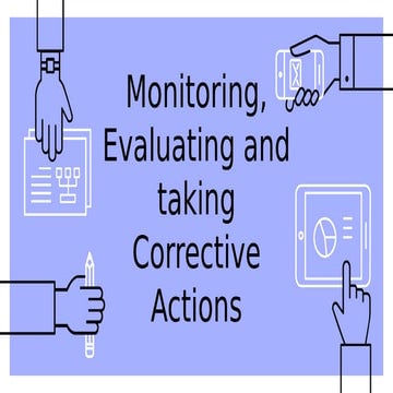 monitoring and evaluation for corrective | PDF