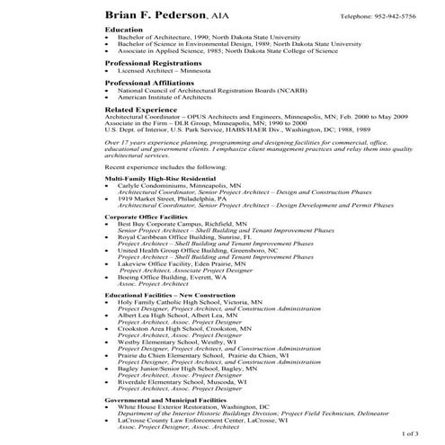 Brochure of Professional Experience | PDF