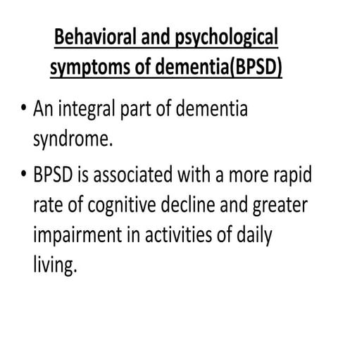 BPSD.pdf for dementia behavioral and social | PDF