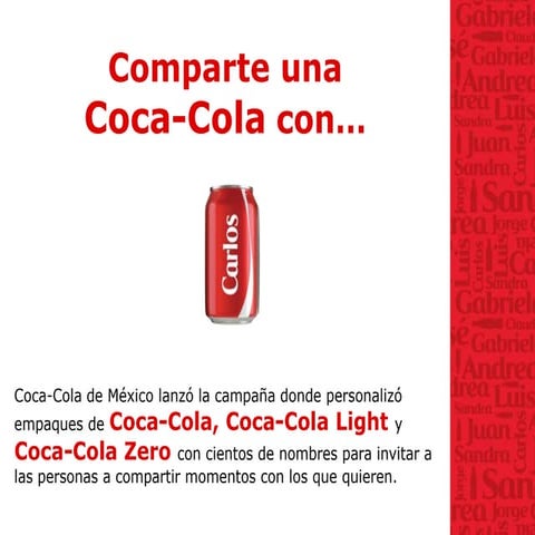 Comparte una Coca-Cola con… | PPTX